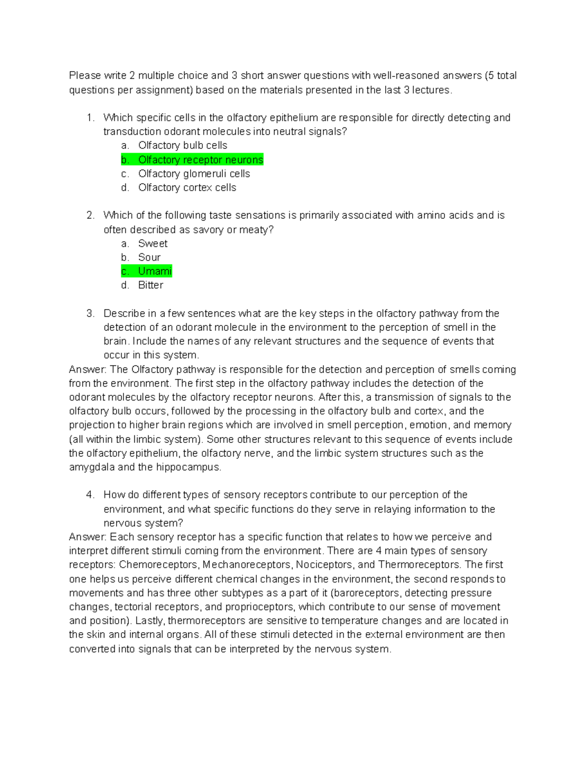 Psyc 102 - Finals questions assignment - Please write 2 multiple choice and 3 short answer ...