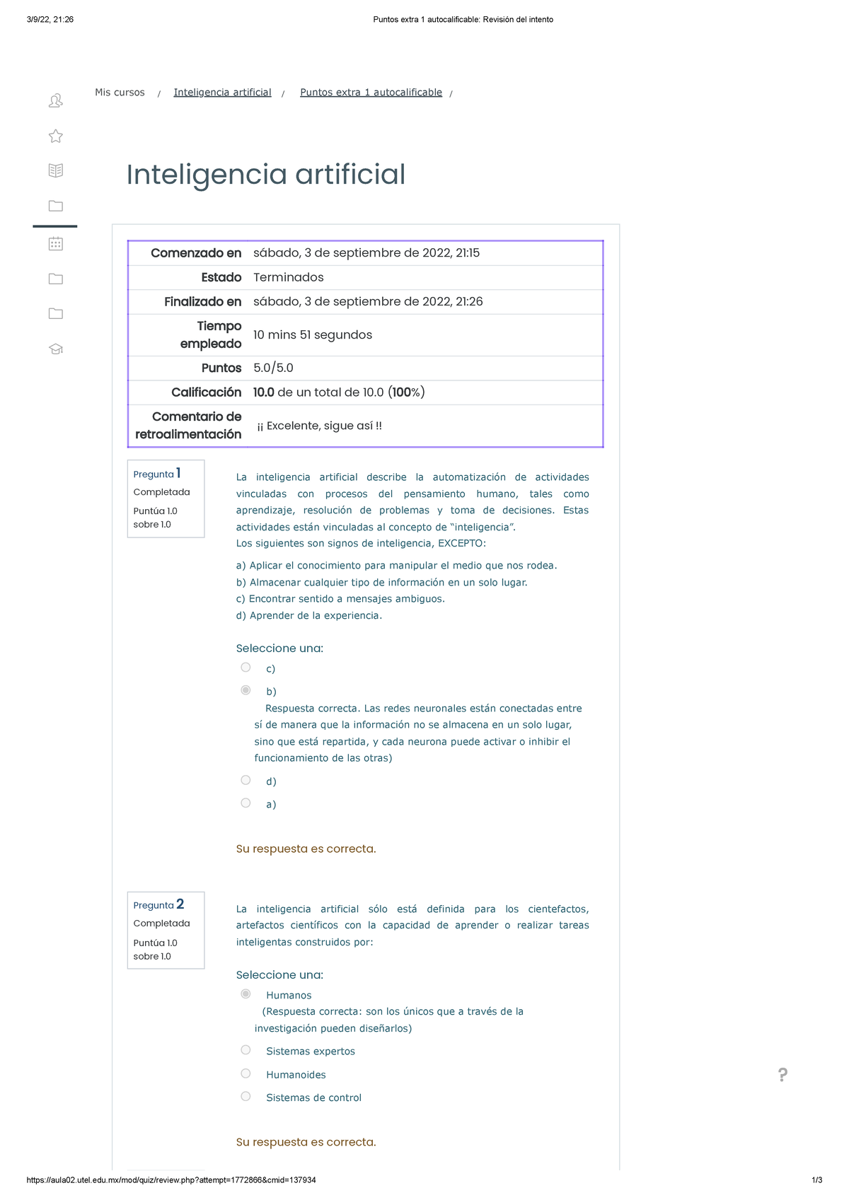 Puntos extra 1 autocalificable Revisión del intento 1 - - Studocu