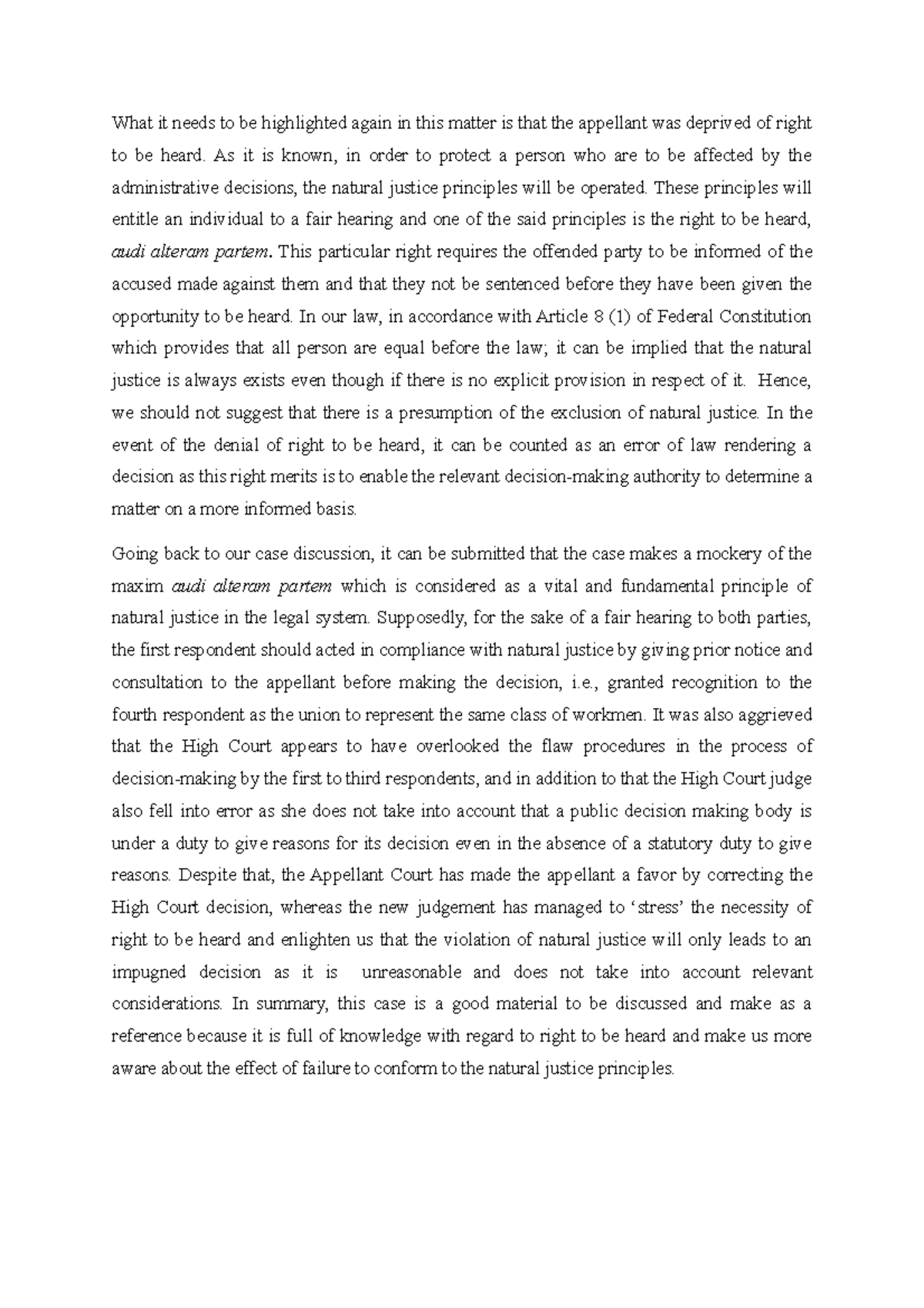 Administrative law tutorial declaration case law - UUM - Studocu