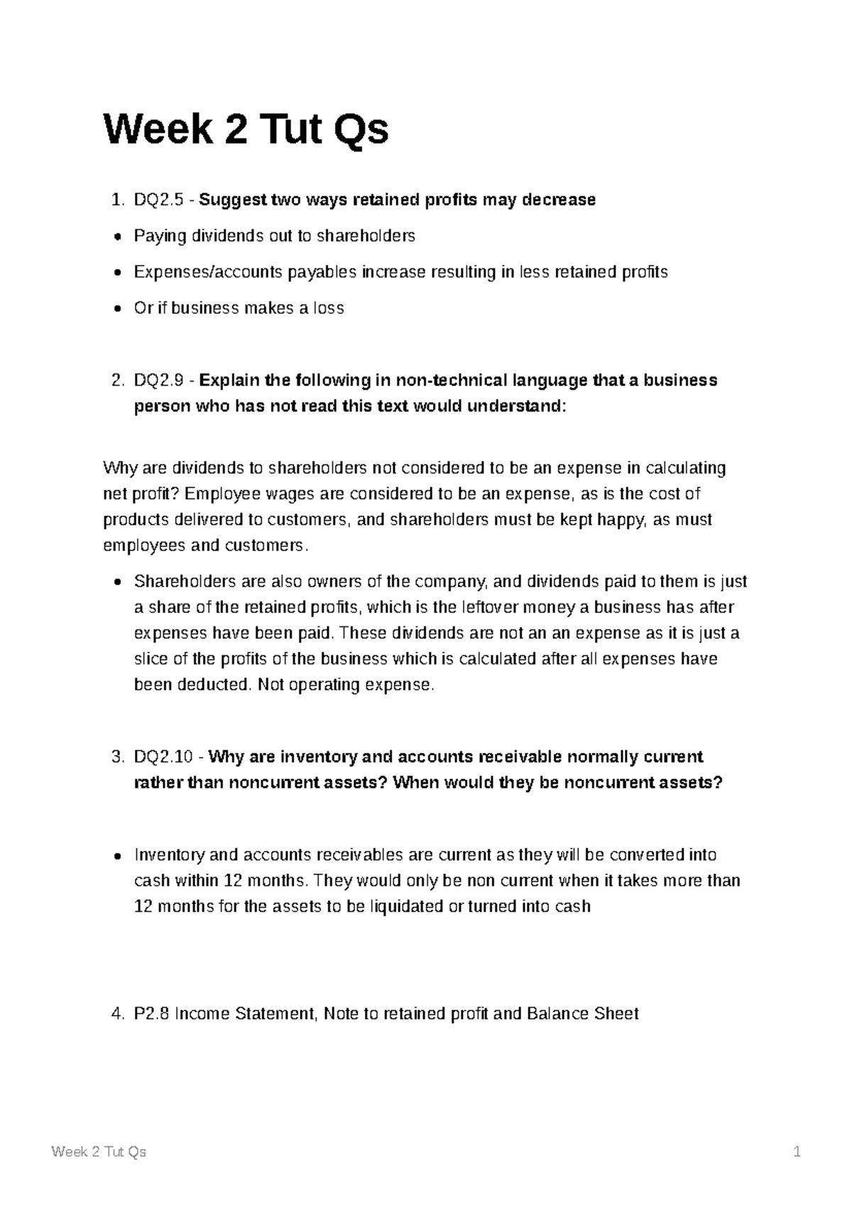 Week 2 Tututorial questions for comm1140 - Week 2 Tut Qs 1 Week 2 Tut Qs DQ2 - Suggest two ways ...