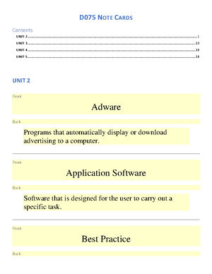 D075 Practice Outline - Information Technology Management Essentials ...