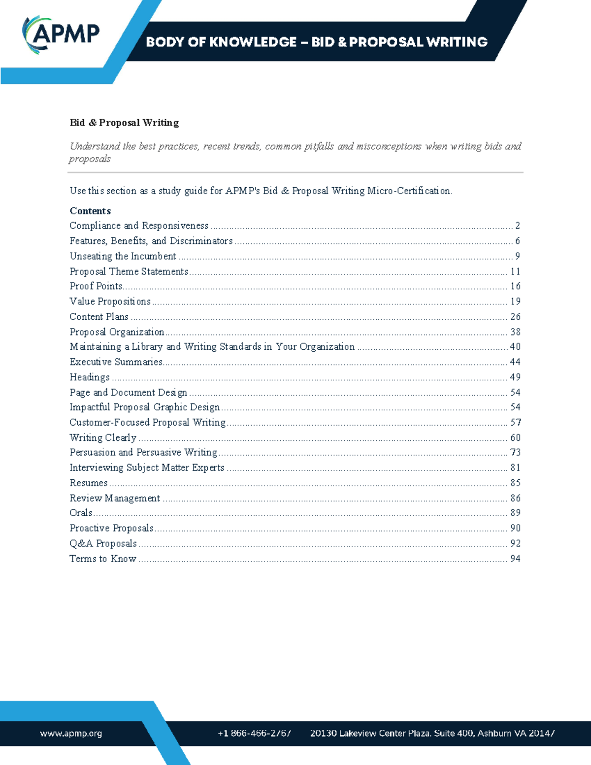 APMP - Bid Writing - Bid & Proposal Writing Understand the best ...