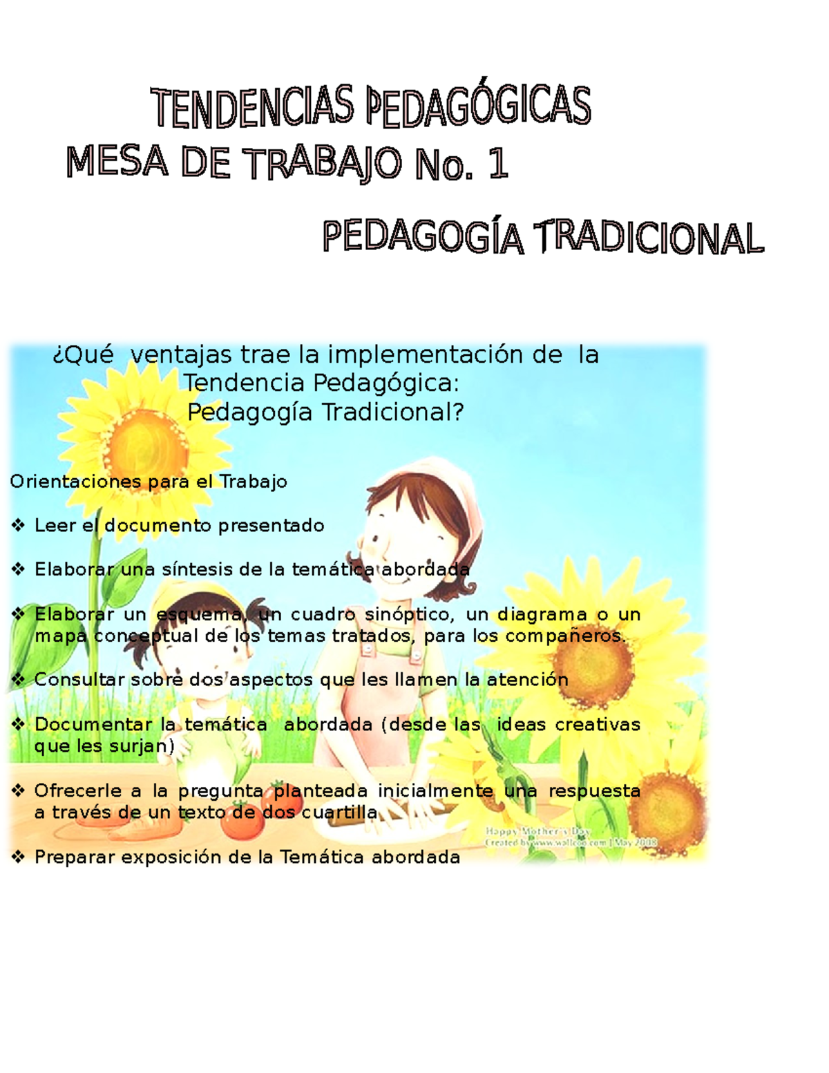 Mesas DE Trabajo Tendencias Pedagogicas Contemporaneas Y Educativas ...