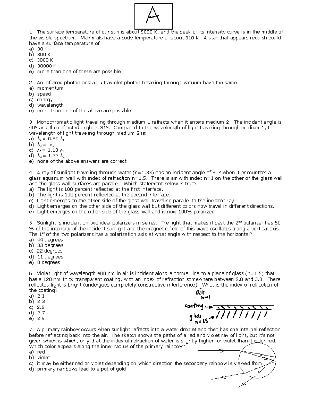 Exam G (Final) - exma 6 - Phys 6A - UC Santa Barbara - Studocu