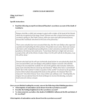 CEU Timeline - CREATE A TIMELINE OF THE MILESTONES AND A BRIEF ...