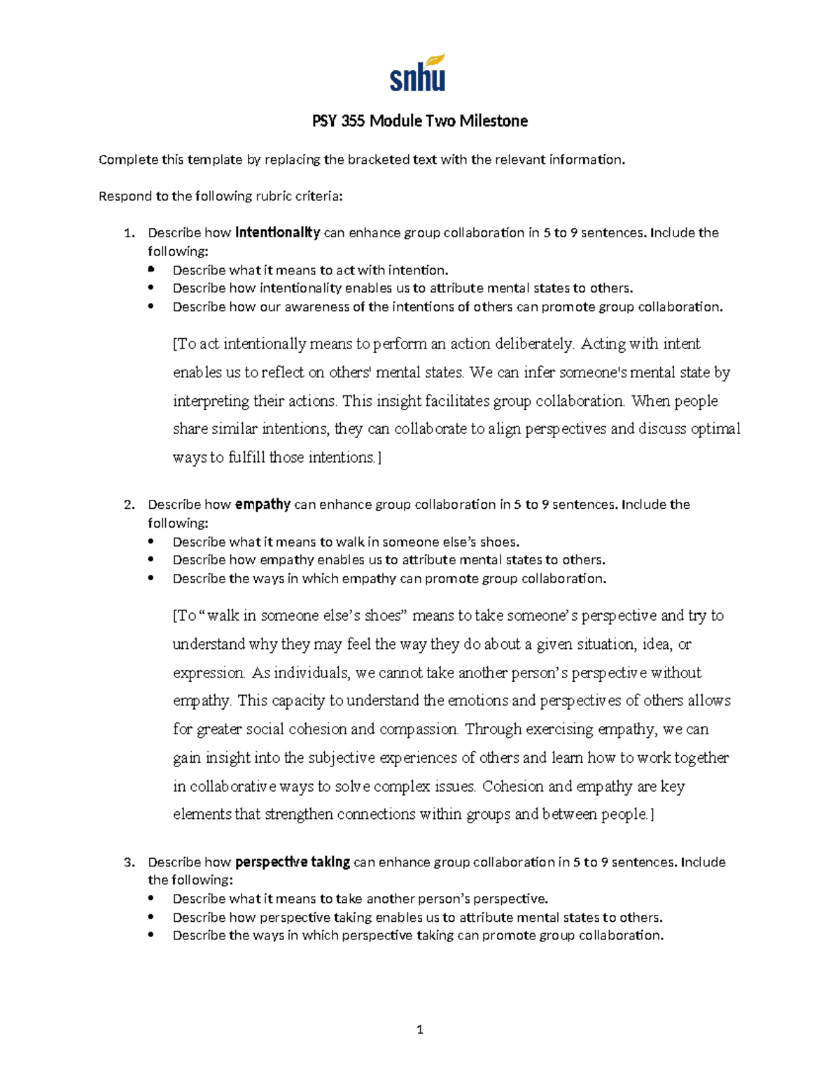 PSY 355 Module Two Milestone - PSY 355 Module Two Milestone Complete ...