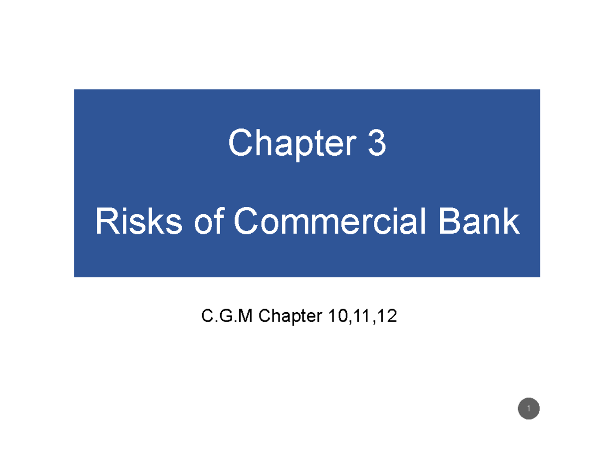 Principle of Banking Chapter 3 - Foreign Trade University - Chapter 3 ...