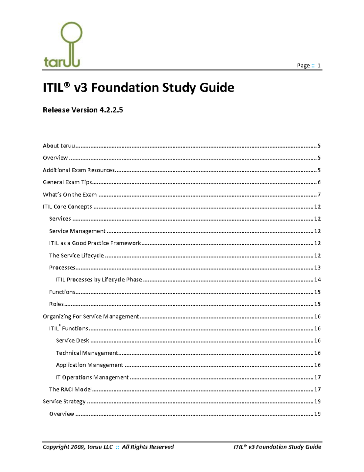 ITIL V3 Study Guide - ITIL® v3 Foundation Study Guide Release Version 4 ...