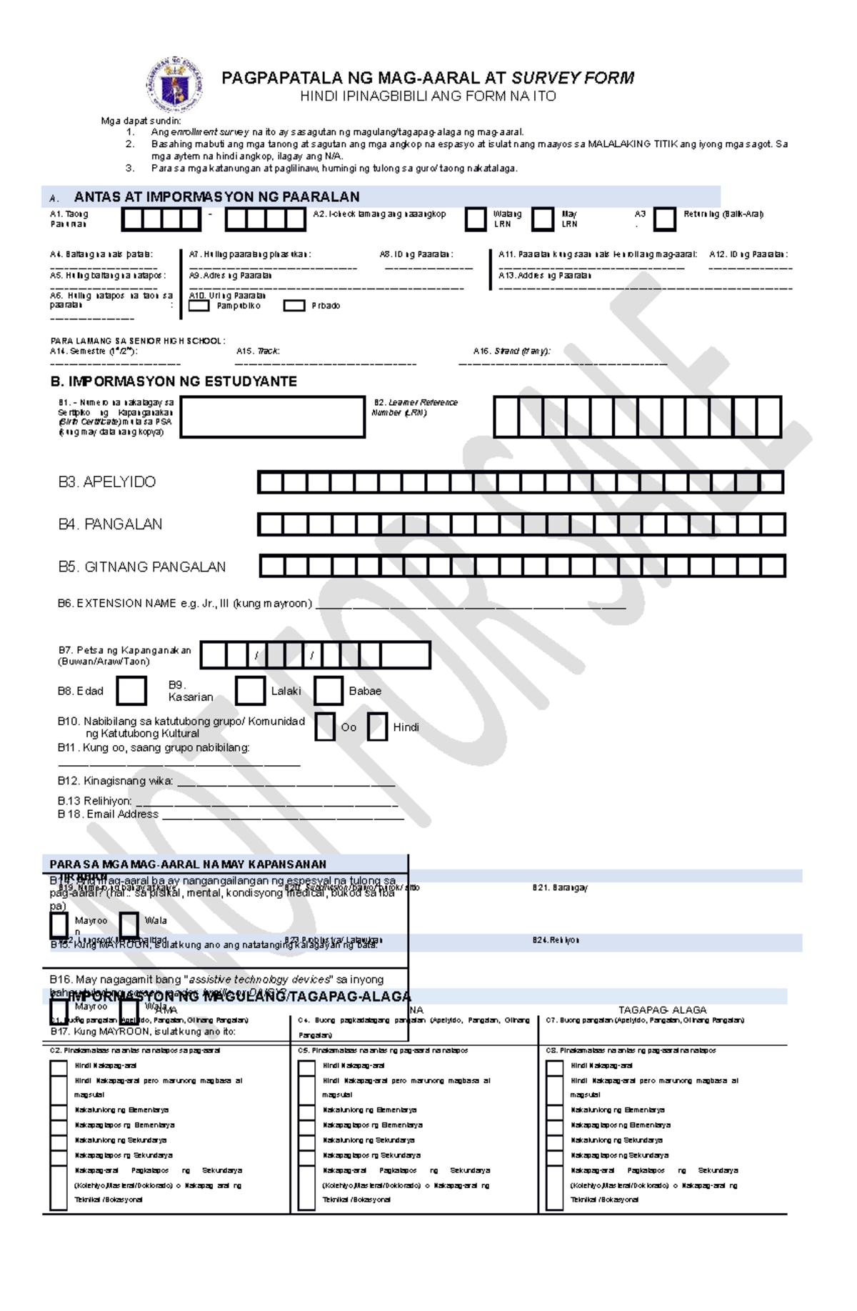 Final Modified-Learner-Enrollment-and-Survey-Form-Filipino ...