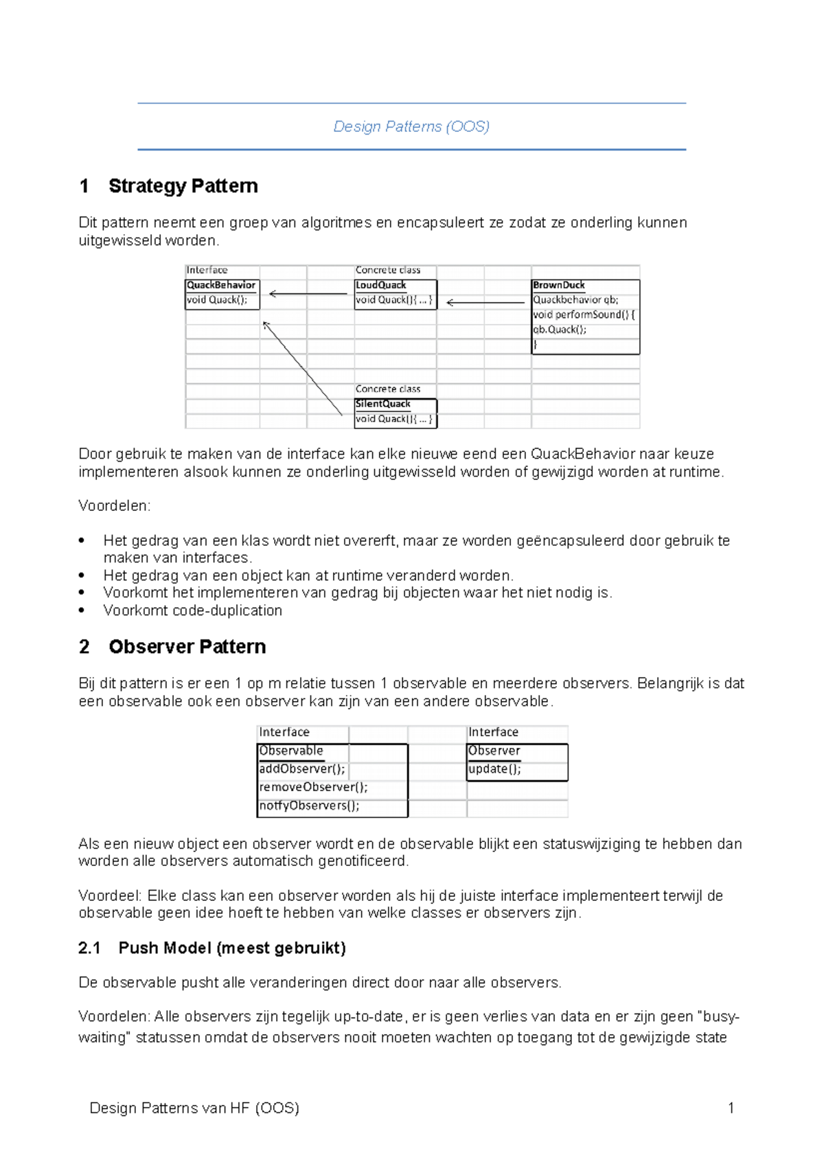 Samenvatting - compleet - Design patterns - Design Patterns (OOS) 1 ...