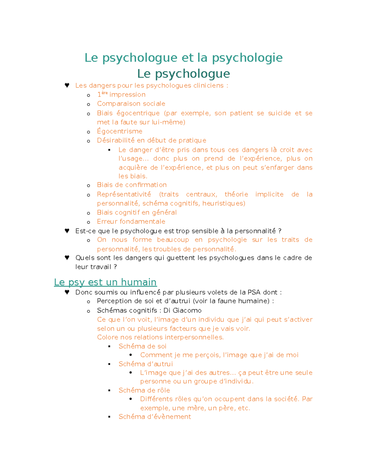 Le psychologue et la psychologie - .. donc plus on prend de l ...