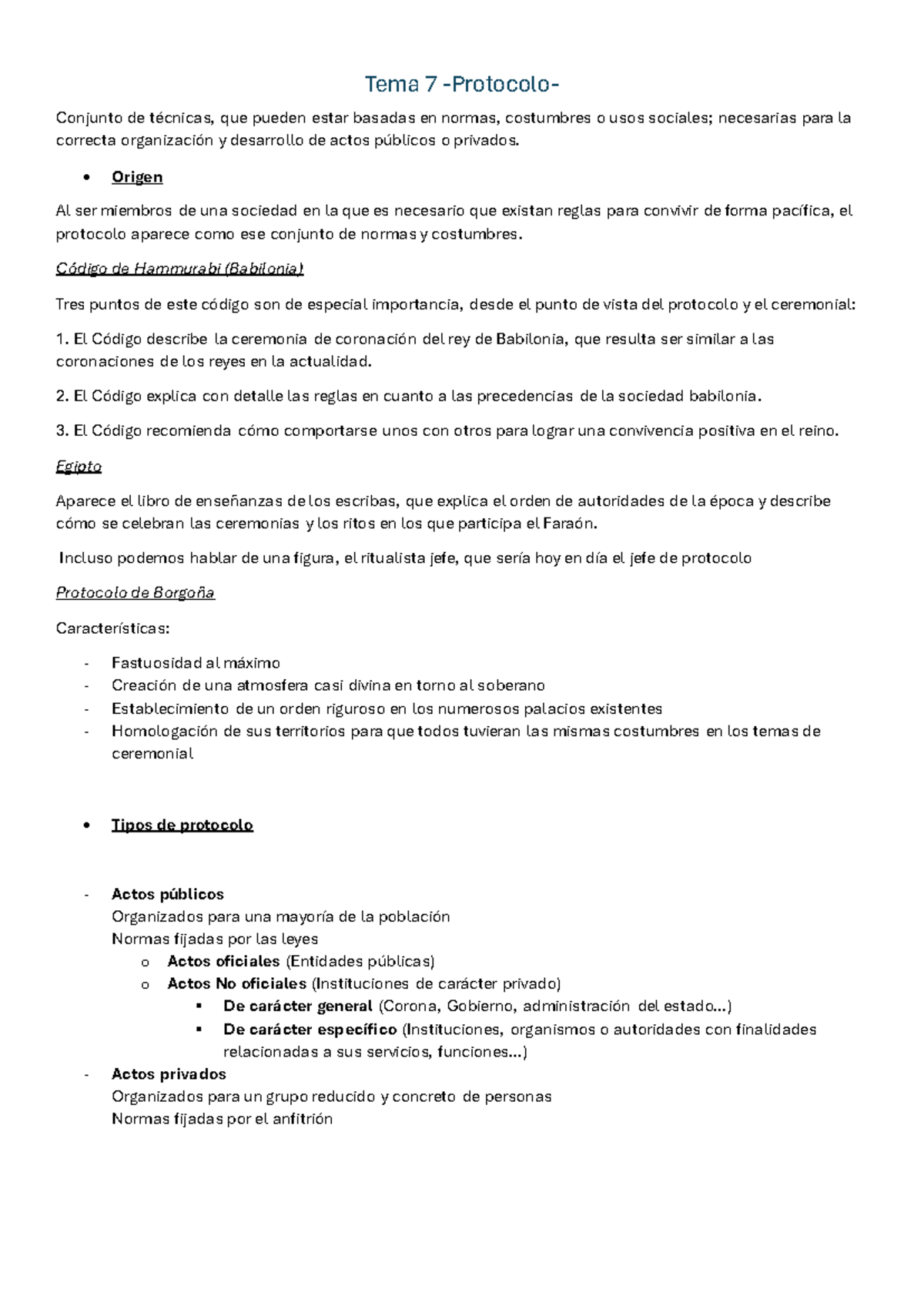 Tema protocolo - Tema 7 - Protocolo- Conjunto de técnicas, que pueden estar basadas en normas ...