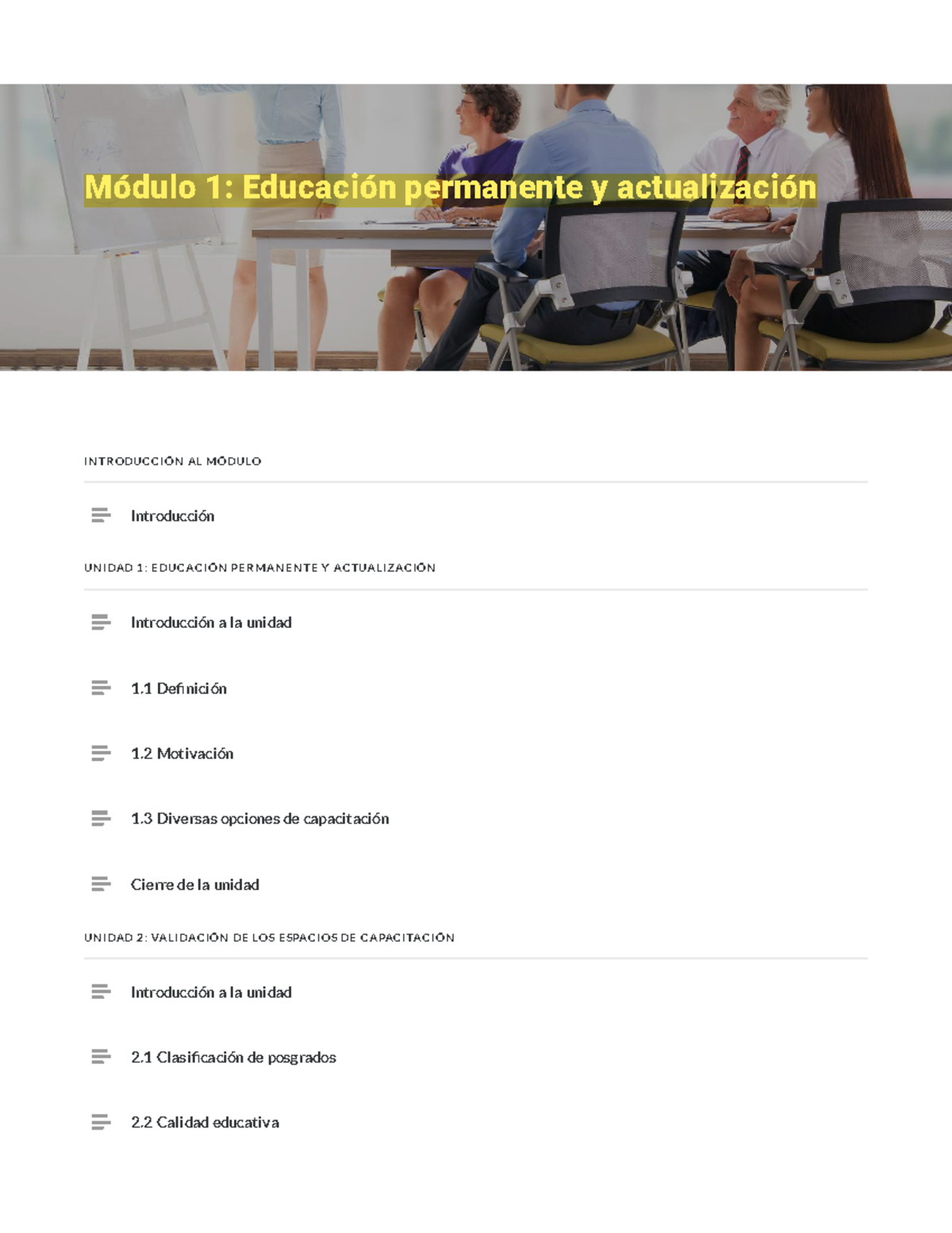 M1 - Módulo 1 - IN TR ODUCCIÓN AL MÓDULO UN IDAD 1: EDUCACIÓN PER MAN ...