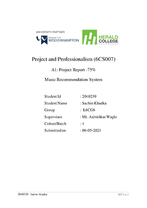 Book recommendation final report - Herald College Final Year Project ...