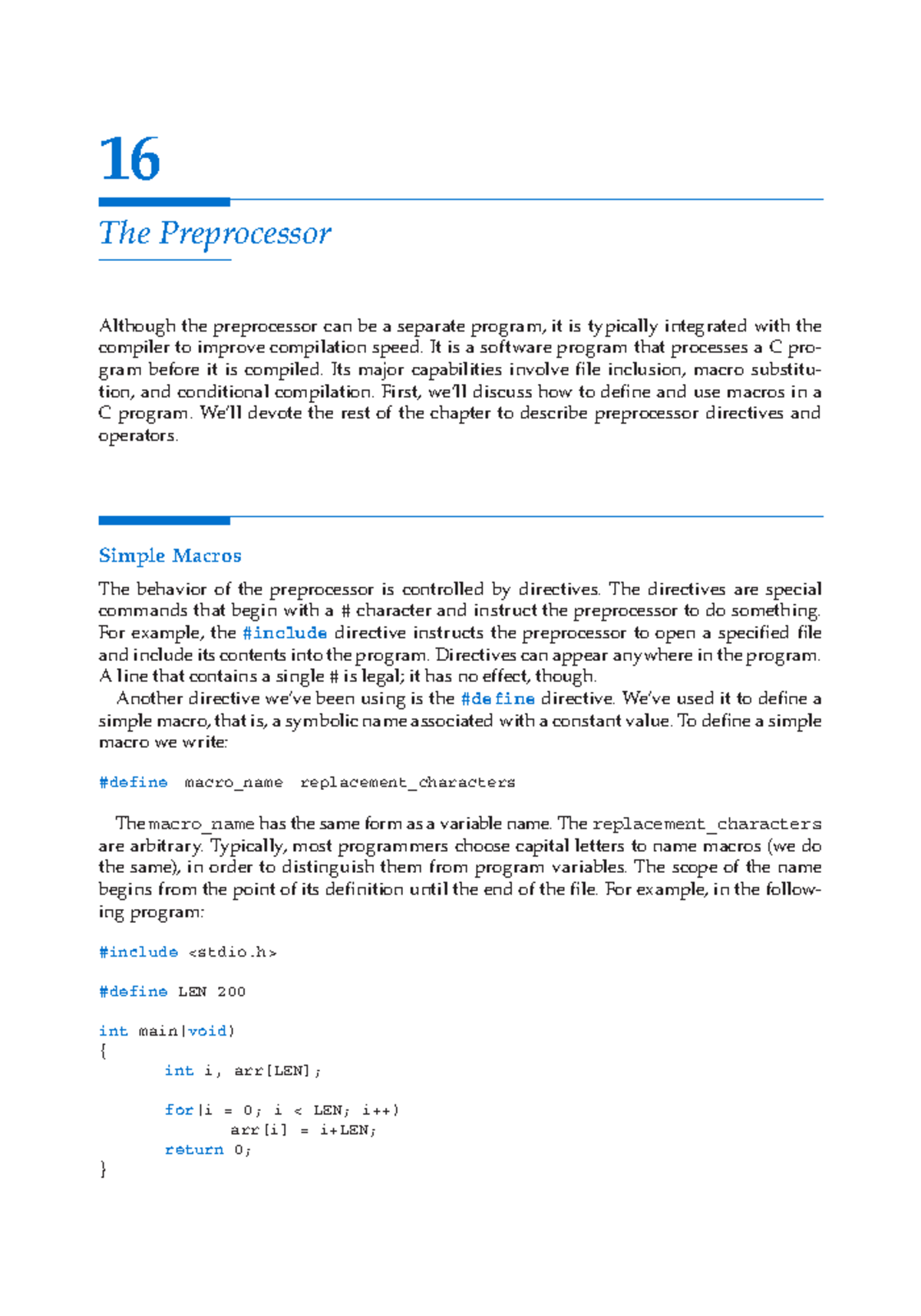 Lecture 10a C Language Programming Notes 16 The Preprocessor Although The Preprocessor Can