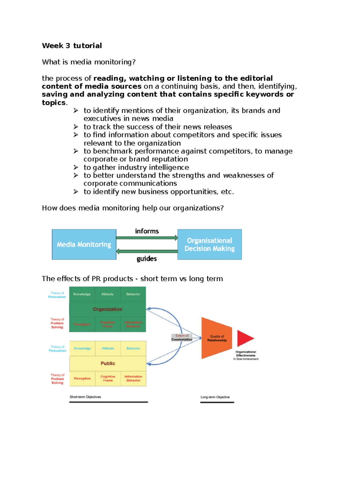 WK3+4 tut - this is tutorial information we had received - Week 3 ...