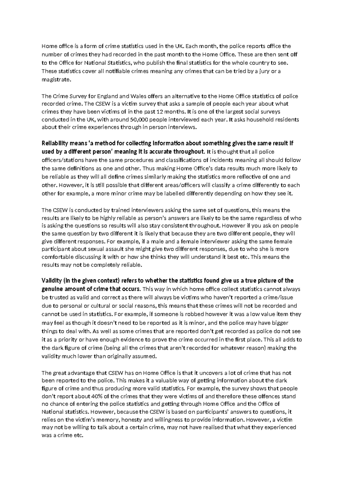 1.6 Home office and CSEW (unit 1) - Home office is a form of crime ...