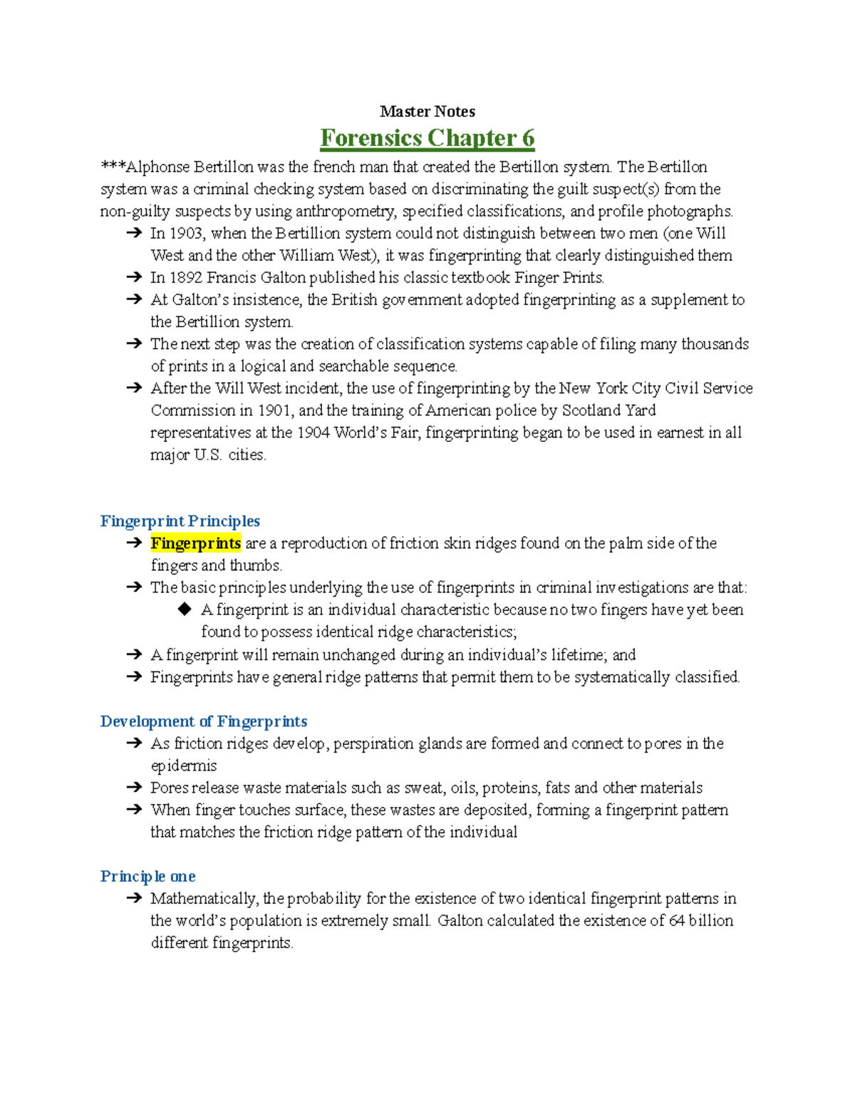 Forensics Ch 6 Master Review - Master Notes Forensics Chapter 6 ...