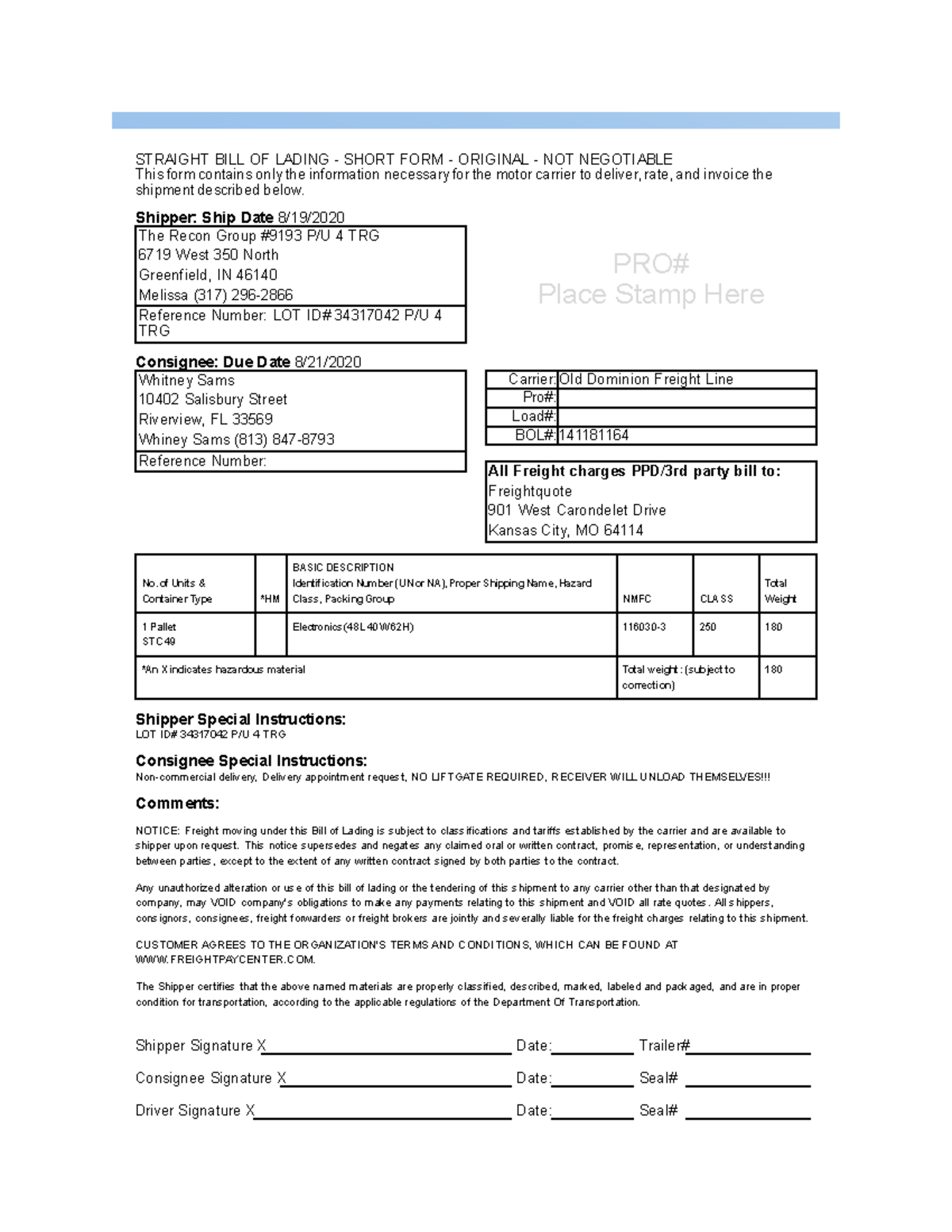 Chrbol - Alcohol symptoms - STRAIGHT BILL OF LADING SHORT FORM ORIGINAL ...