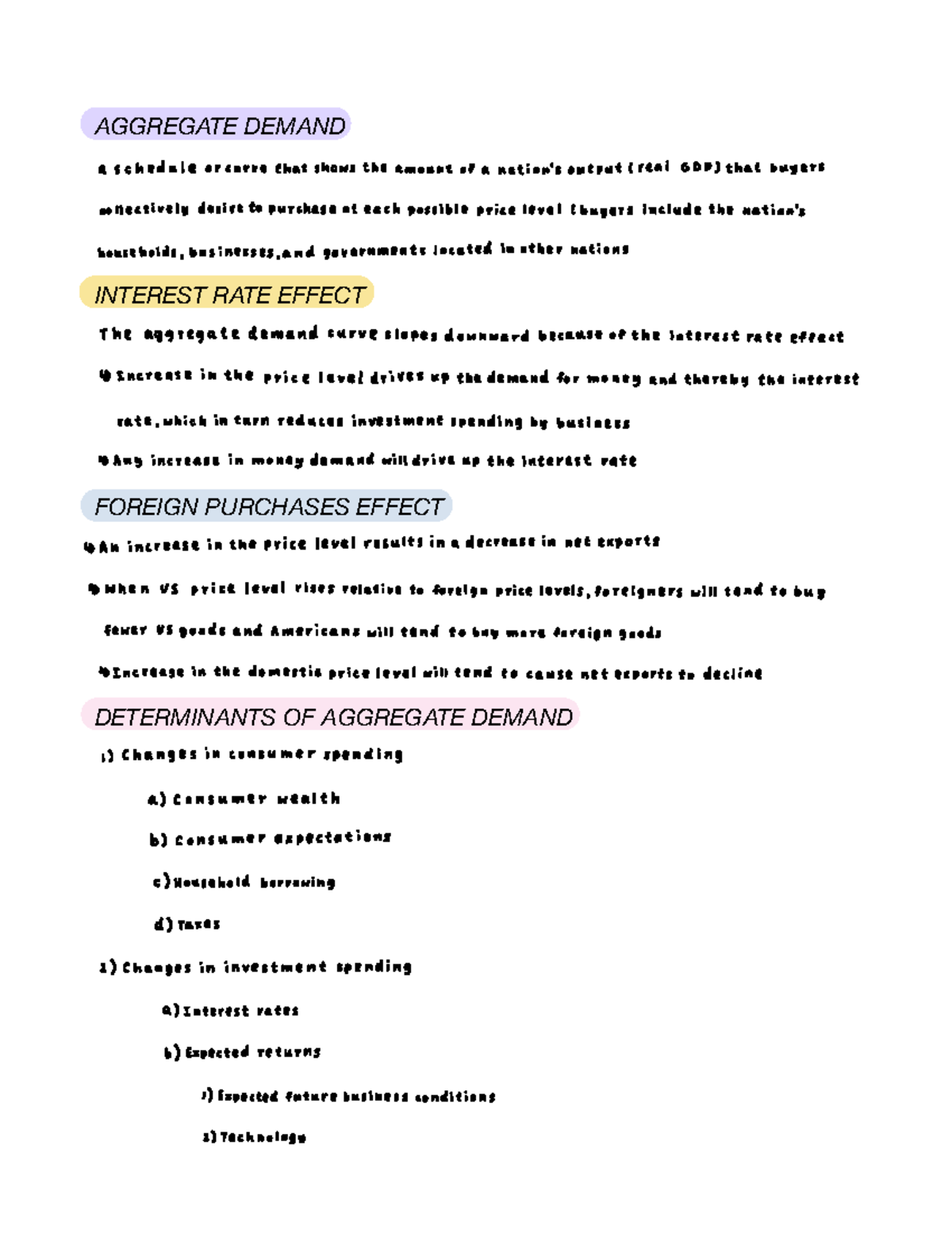 Econ Ch.12 notes - Instructor: Joseph Saxton - AGGREGATE DEMAND ...
