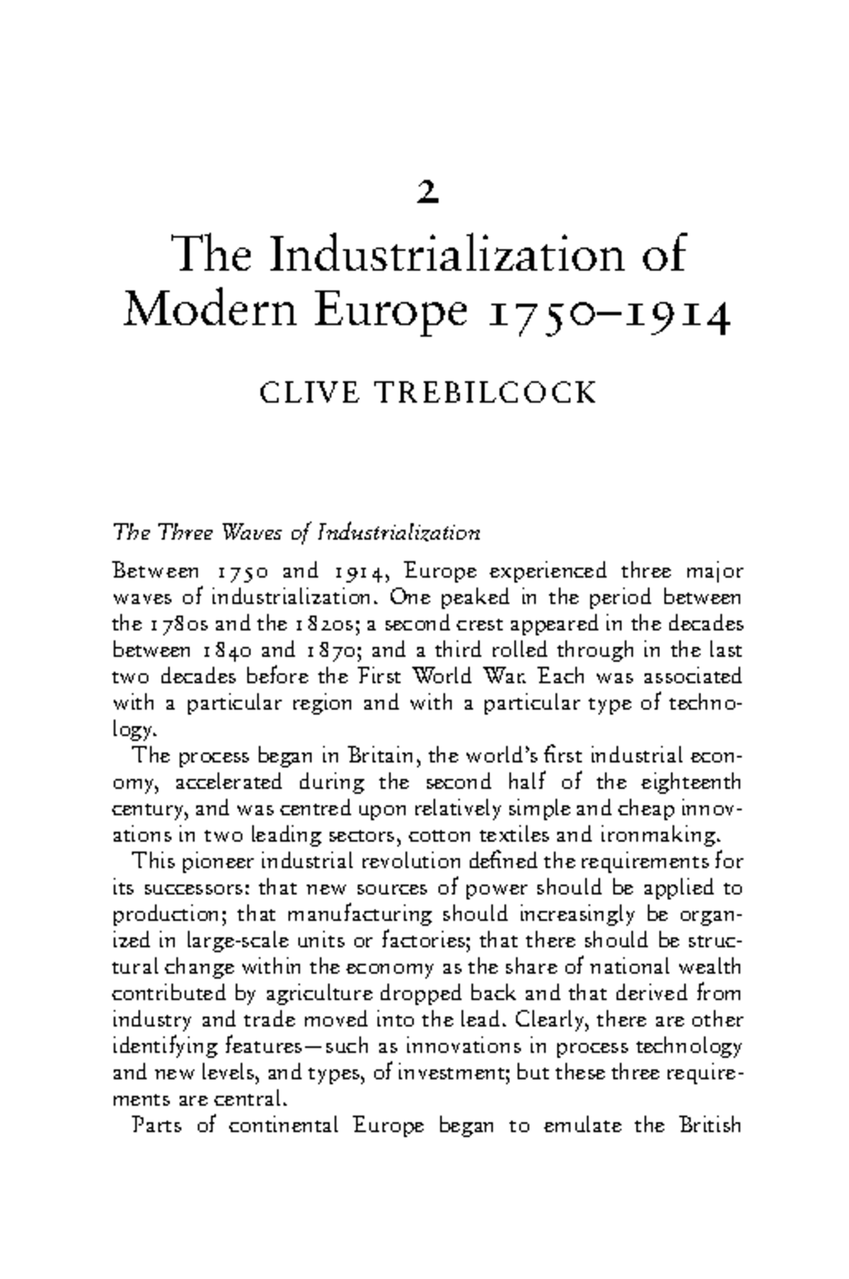 Clive Trebilcock - The Industrialization of Modern Europe 1750–1914 - 2 ...