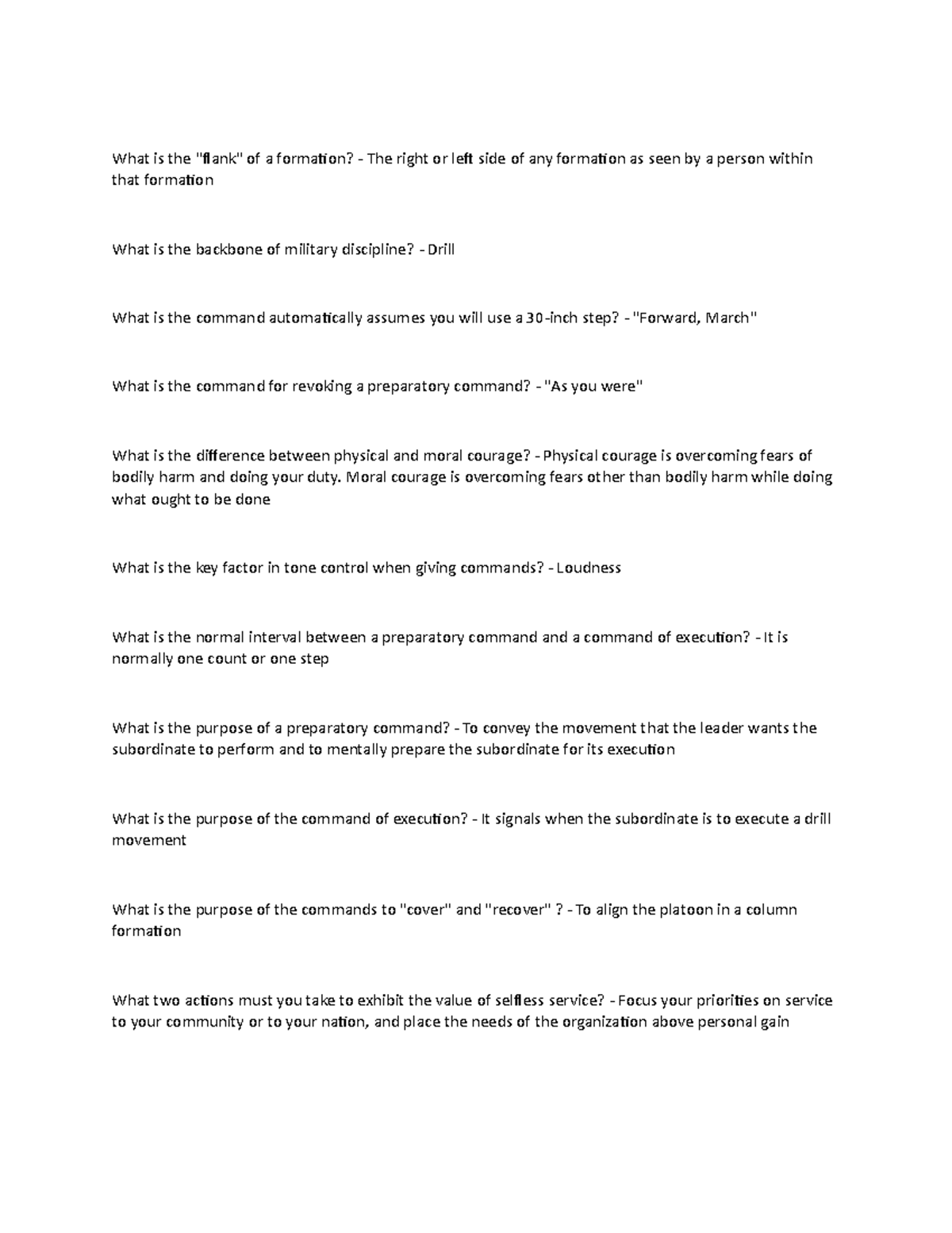 Note 14 - military science notes - What is the "flank" of a formation ...