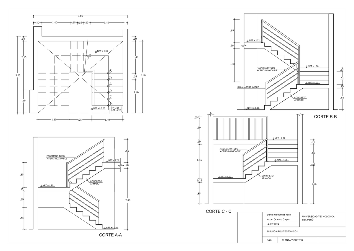 Proyecto Gradas-Model - CORTE B-B Kazan Ocampo Carpio Daniel Hernandez ...