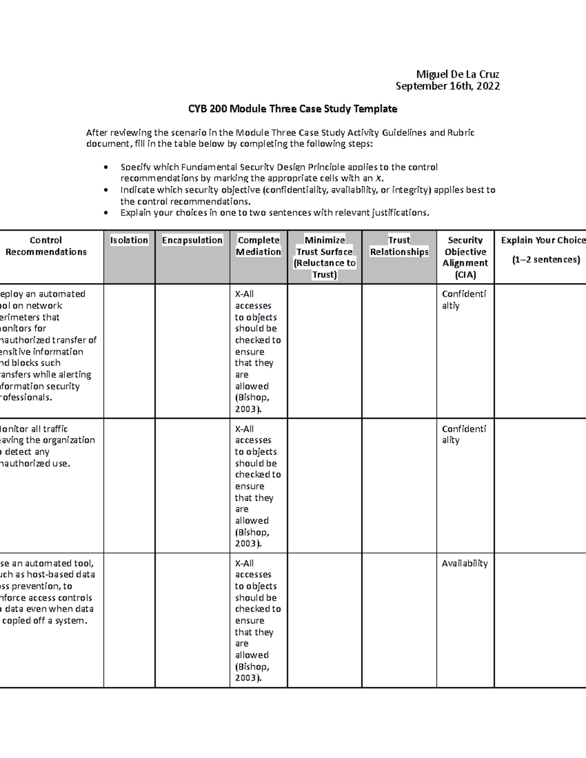 CYB 200 Module Three Case Study Template - CYB200 - SNHU - Studocu