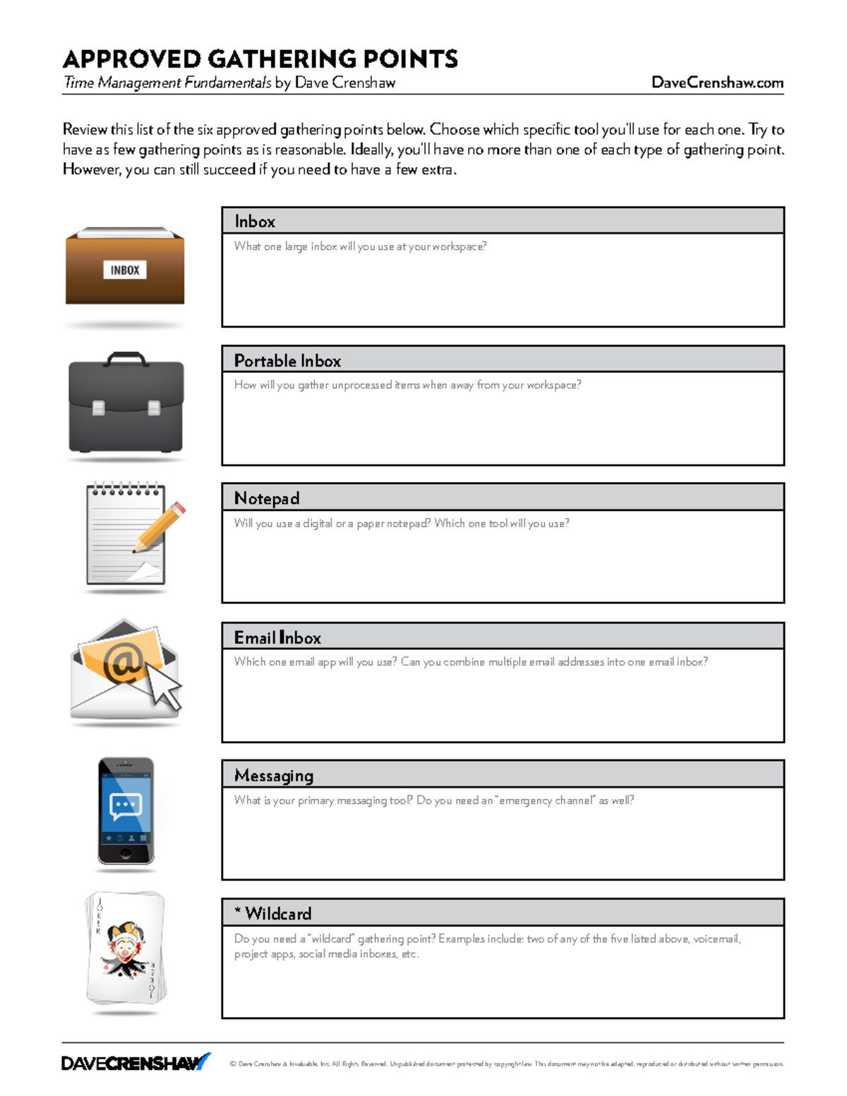 TMF Approved Gathering Point Selection - © Dave Crenshaw & Invaluable ...