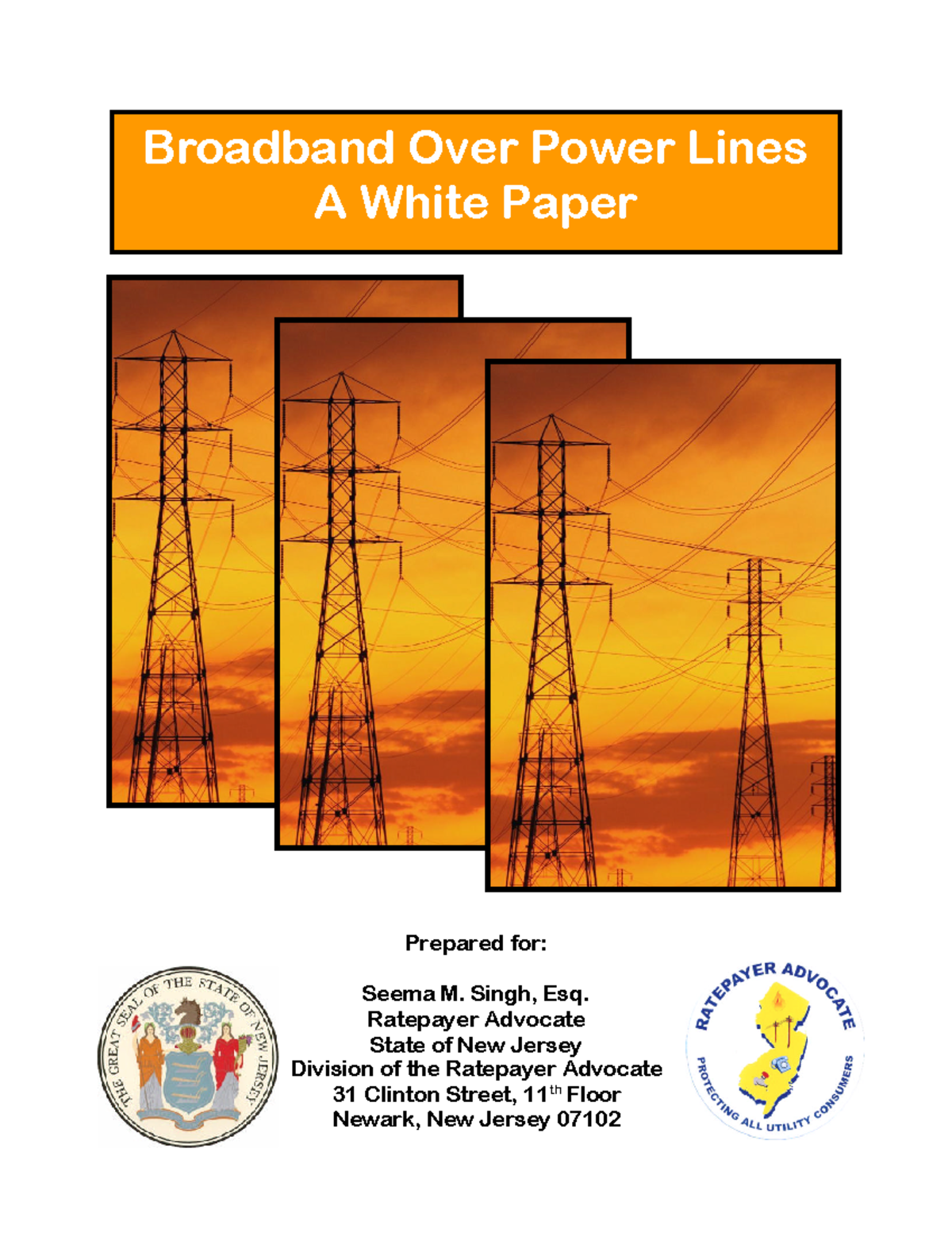 BPL - Broadband Doc - Prepared for: Seema M. Singh, Esq. Ratepayer ...