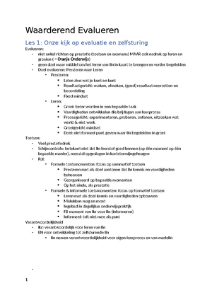 Observatieschema waarderend evalueren + samenvatting - Observatieschema ...