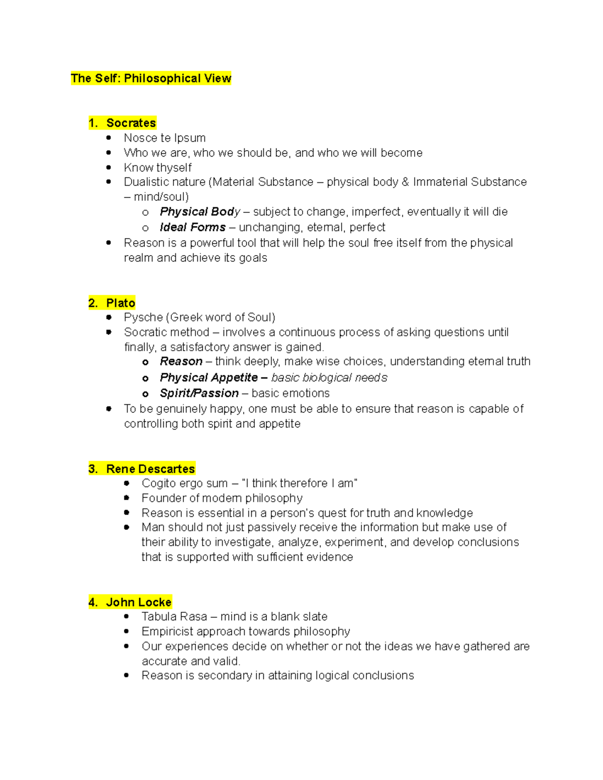 View of the Self - The philosophical and sociological view of the self ...