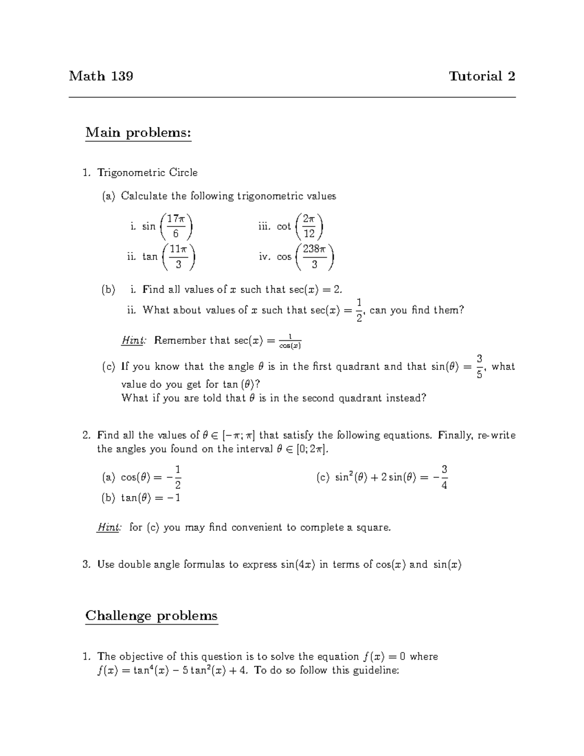 Math 139 Tutorial 2 (Student Version) - Math 139 Tutorial 2 Main ...
