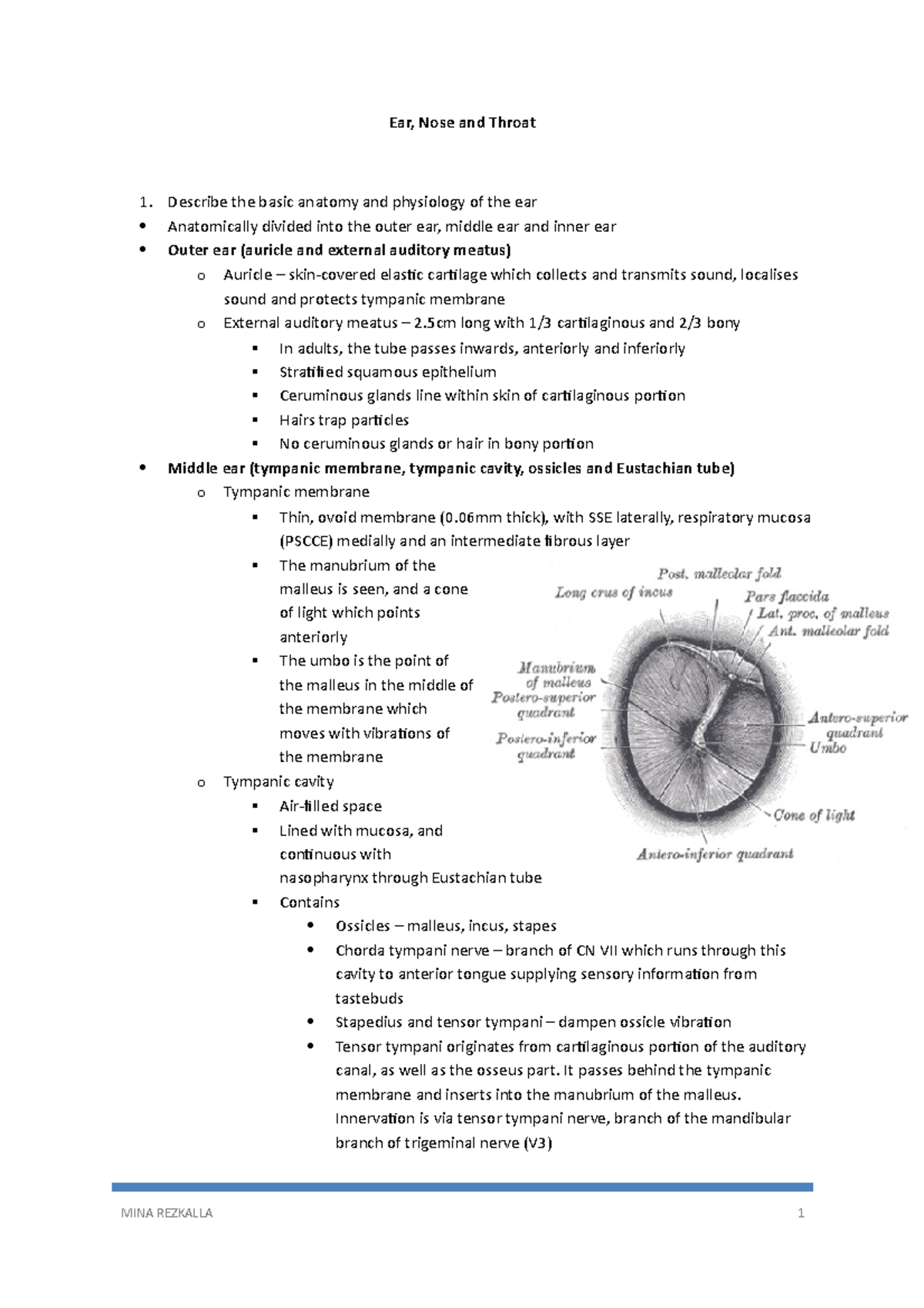 Ear Nose and Throat - Succinct ENT notes covering Australian Medical ...