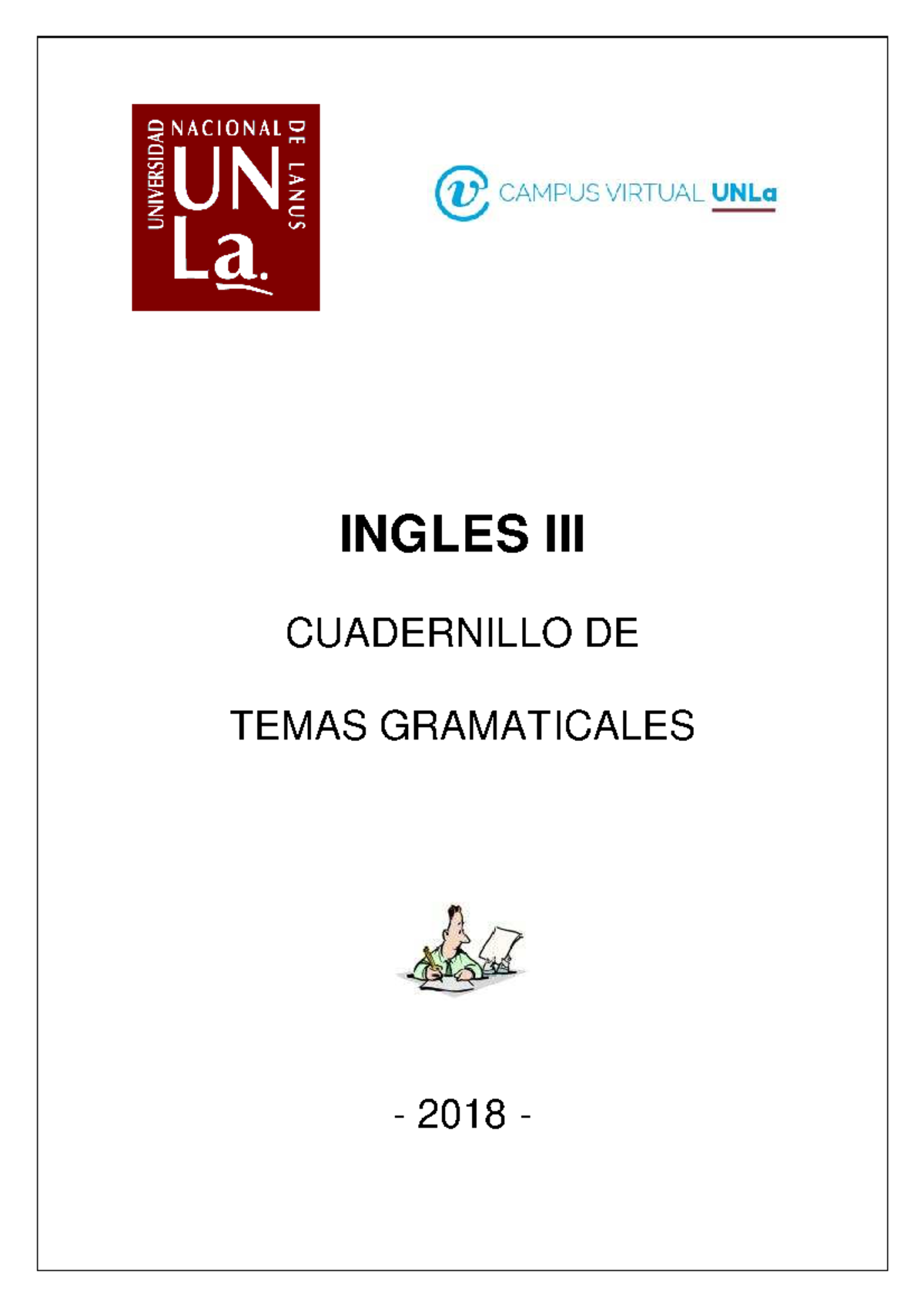 Cuadernillo Gramatica Ingles III - 2018 - INGLES III CUADERNILLO DE ...