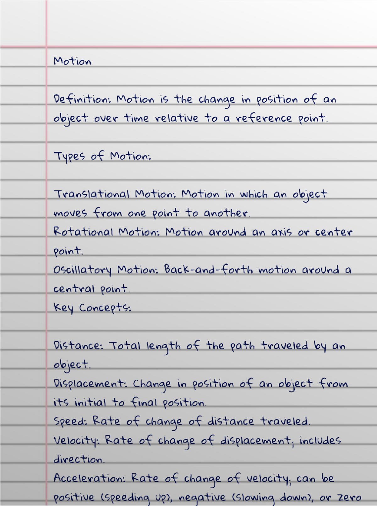 Physics class 9 ch 1 - Motion Definition: Motion is the change in ...