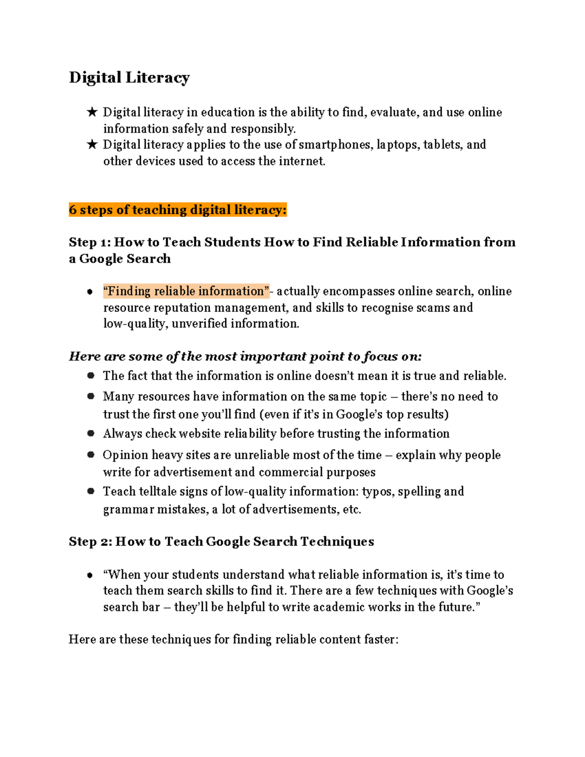 Digital Literacy - ★ Digital literacy applies to the use of smartphones ...