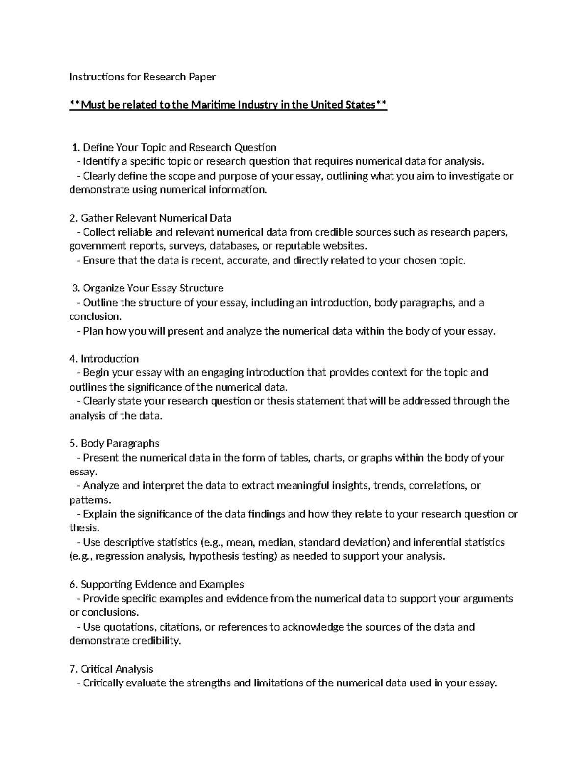Instructions for Research Paper - Define Your Topic and Research ...