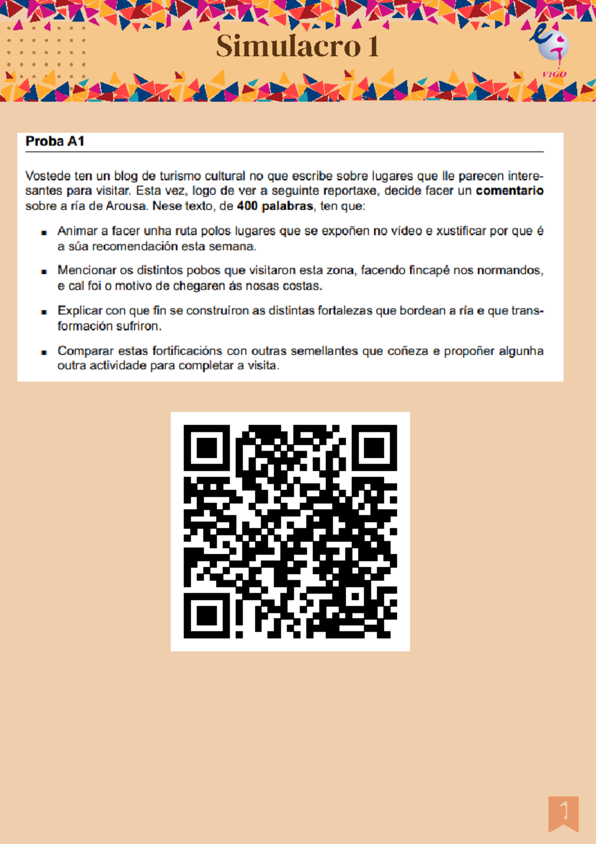 Simulacro 1- C1 Celga 4 - EOI - Galego - Simulacro - Studocu