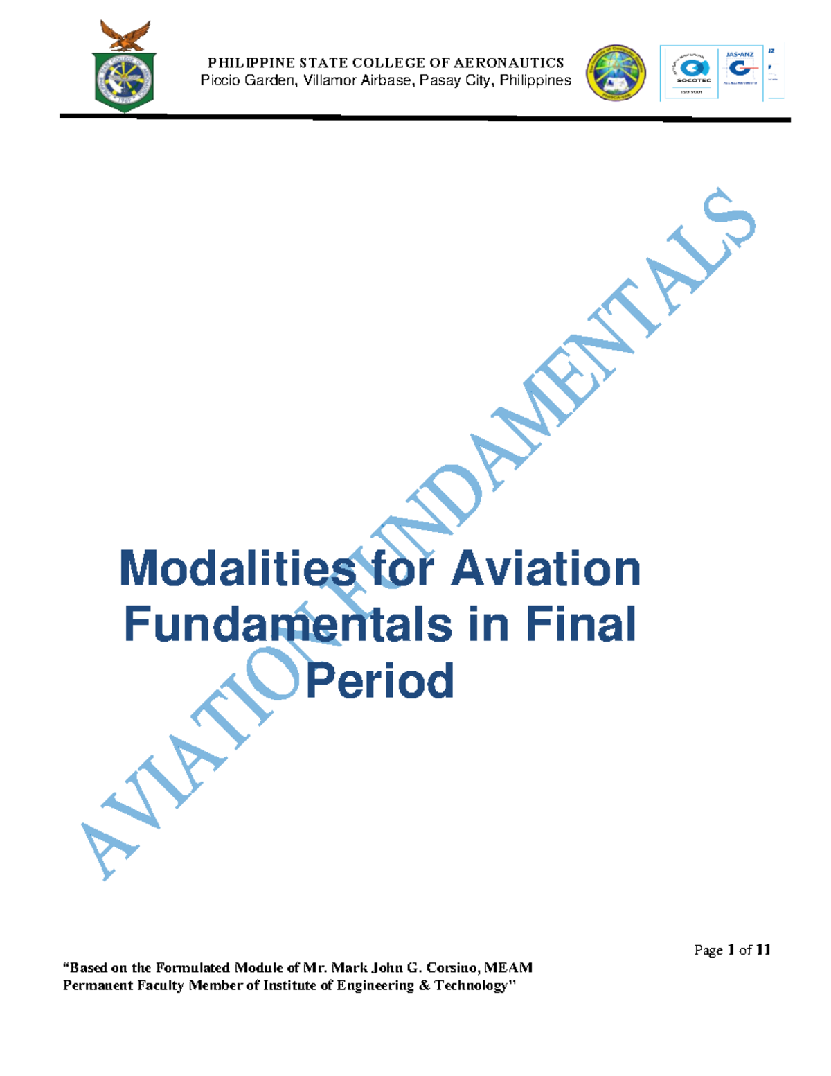 AF Finals Learning Module 1 - Page 1 of 11 ####### “Based on the ...