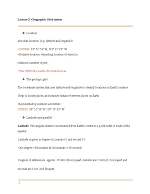 Lecyure 1 Physical Geography ( Notes) - Lecture 1: Physical geography ...
