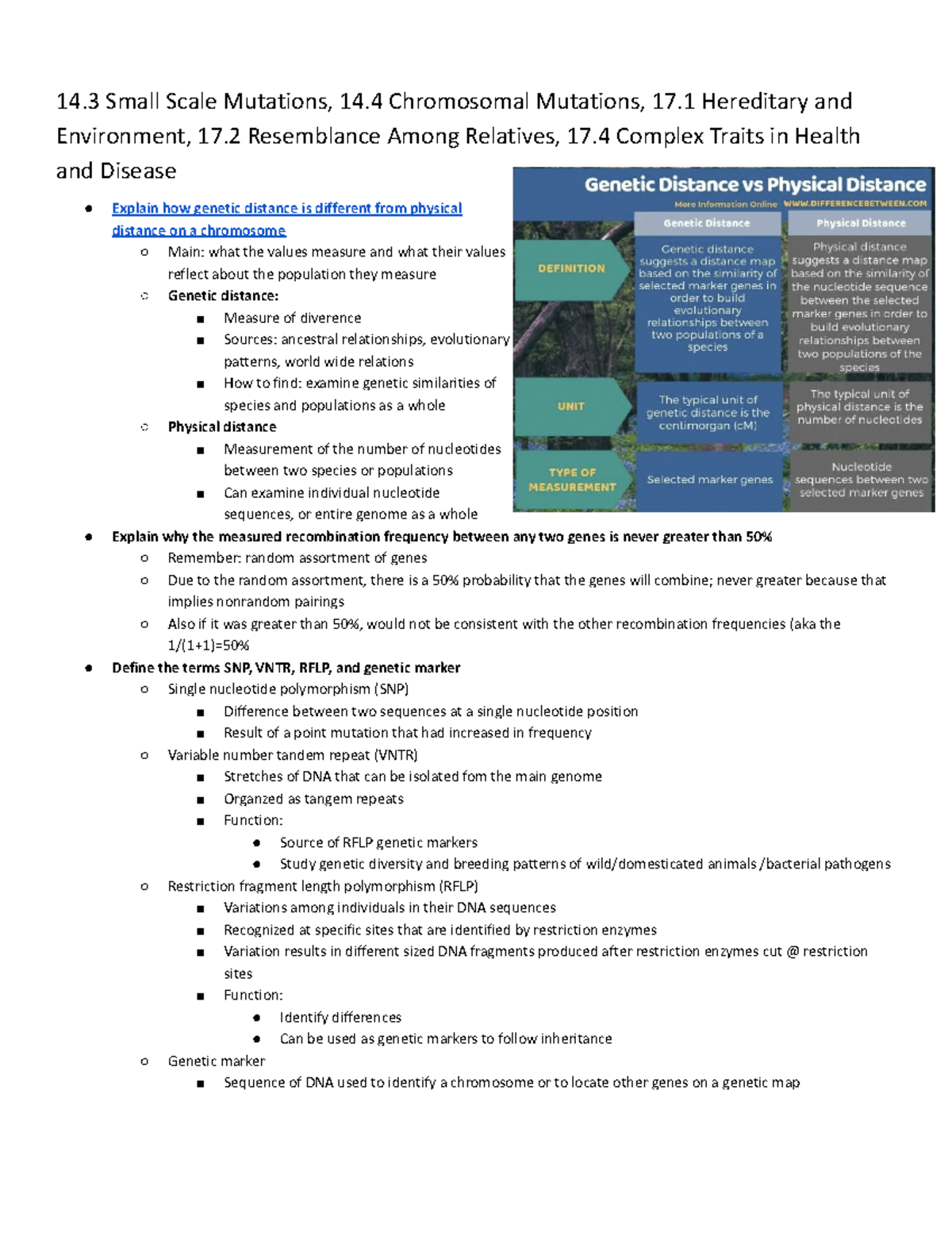 LS 7B - week 2 notes - Marcot - 14 Small Scale Mutations, 14 ...