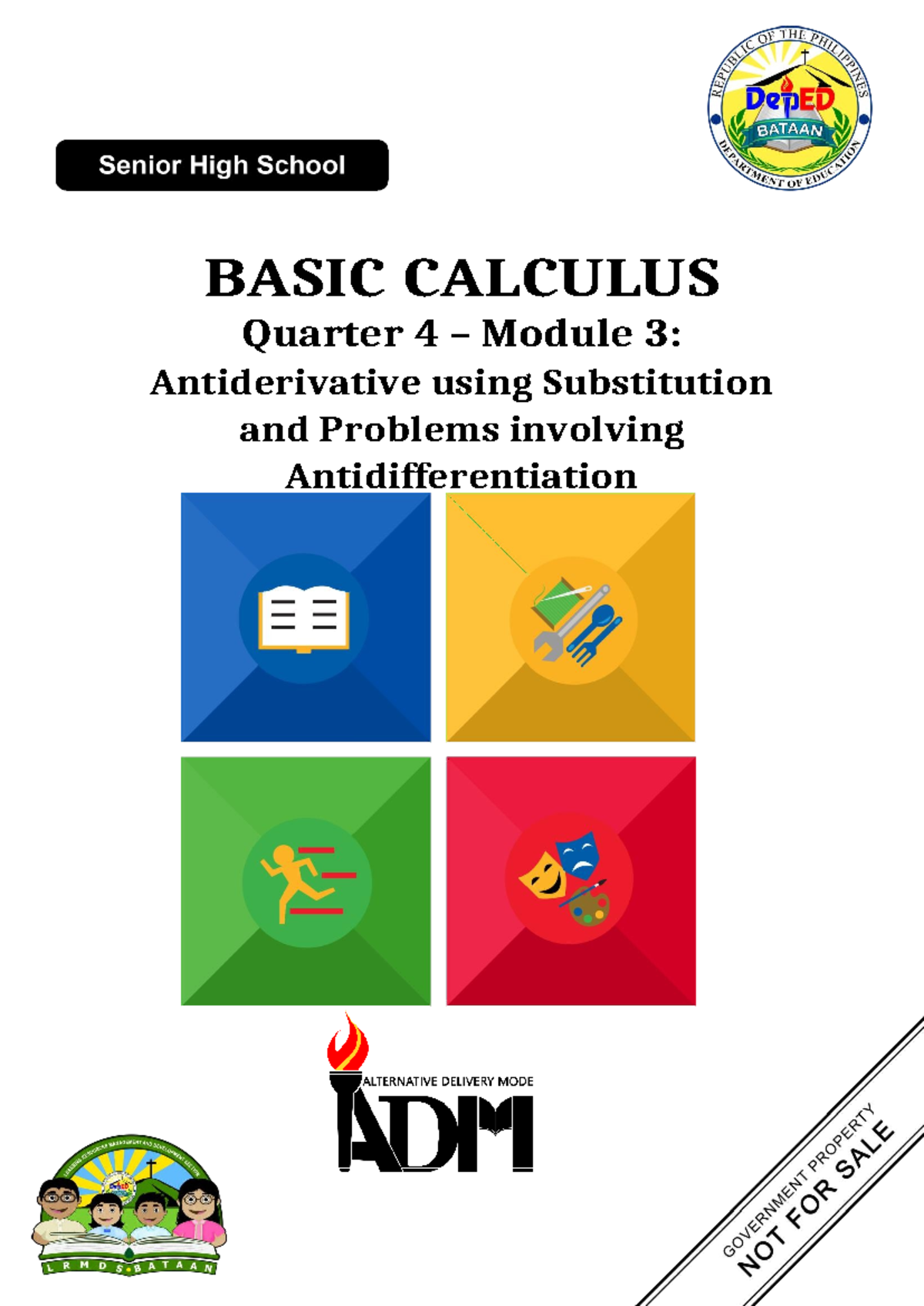 Pdfcoffee - BASIC CALCULUS Quarter 4 – Module 3: Antiderivative using Substitution and Problems ...