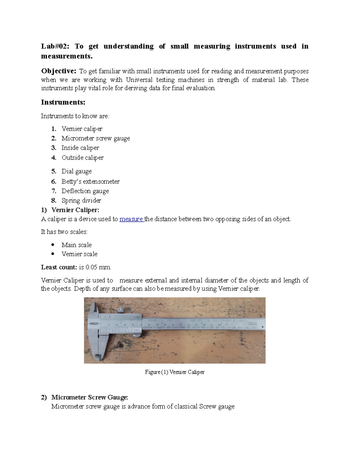 MOS LAB 02 Small Instruments - Lab#02: To get understanding of small ...