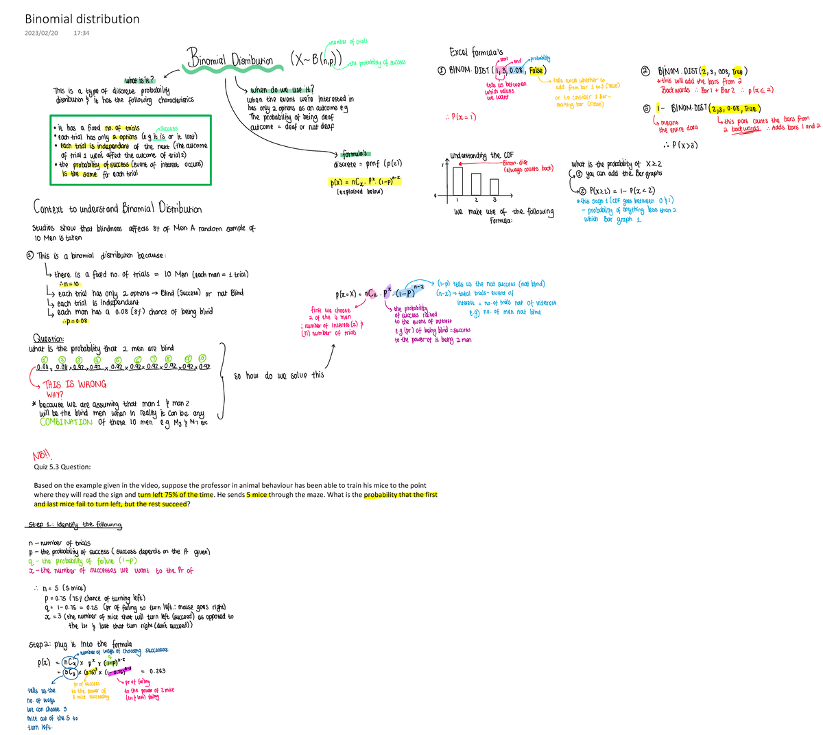 Binomial distribution - STA1000F - Quiz 5 Question: Based on the ...