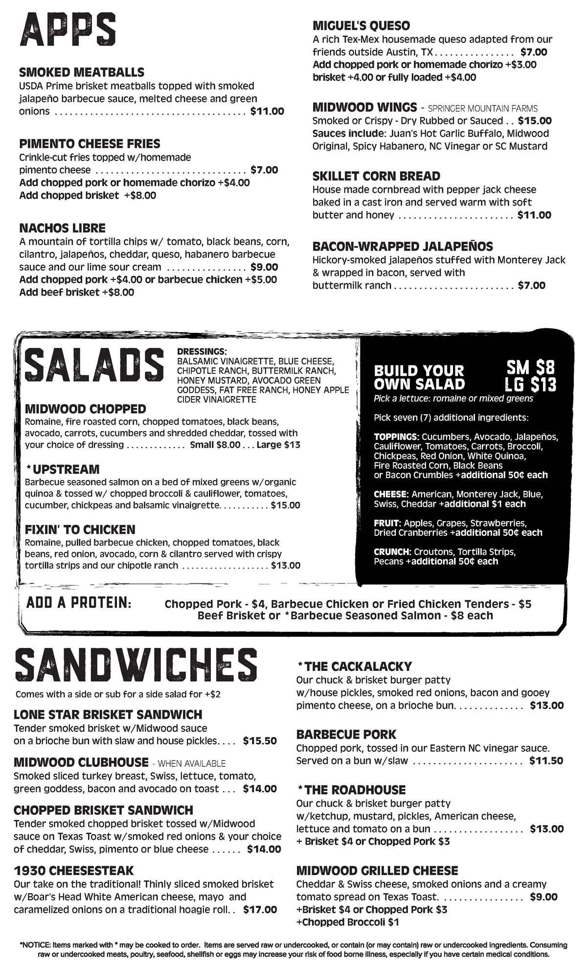 CLT Midwood Menu Scheme 021523 - Apps SALADS SAndwiches SMOKED ...