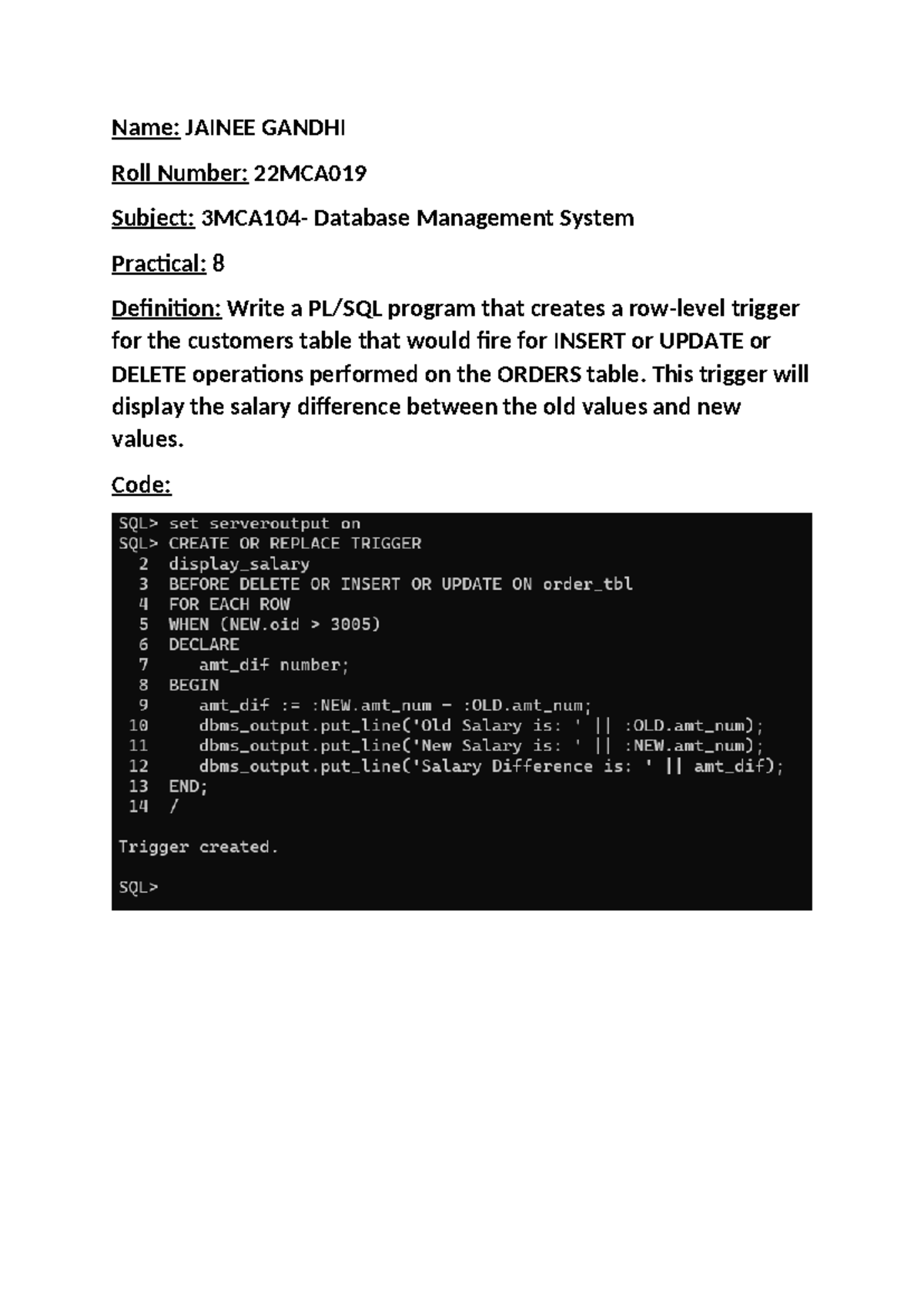 P8 - Practice Material - software engineering - Name: JAINEE GANDHI ...