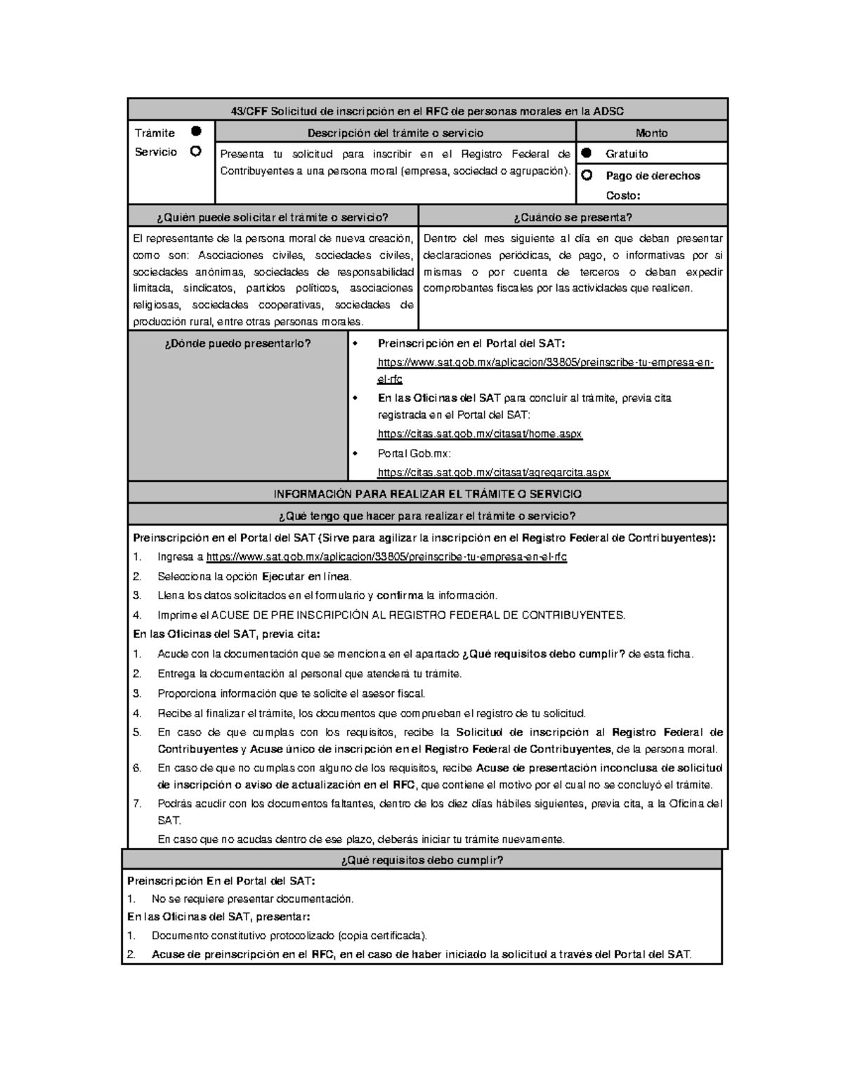 Ficha 43 CFF - apuntes inscripcion al sat - 43/CFF Solicitud de ...