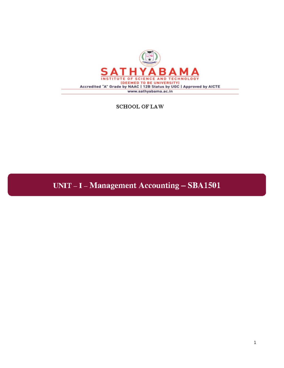 SBA1501 - EASY SHORT NOTES TO GET HIGH MARKS IN EXAM.100%SURE YOU GOT ...
