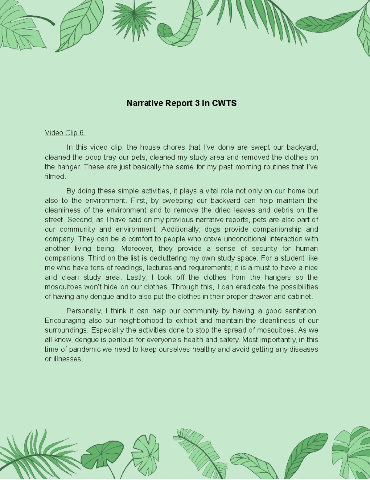 Narrative 3 NSTP - for upload purposes onleh - Narrative Report 3 in ...